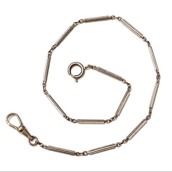 Vintage | Jewelry | Antique Victorian Watch Fob Chain Silver | Poshmark